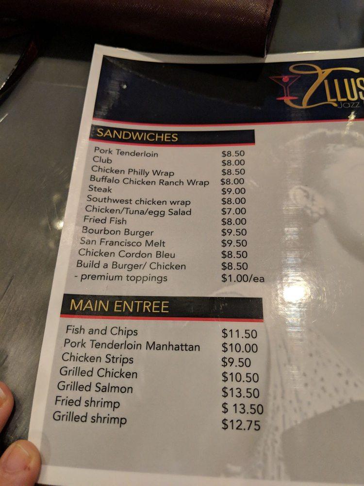 Menu at Illusions Bar & Grill, Indianapolis