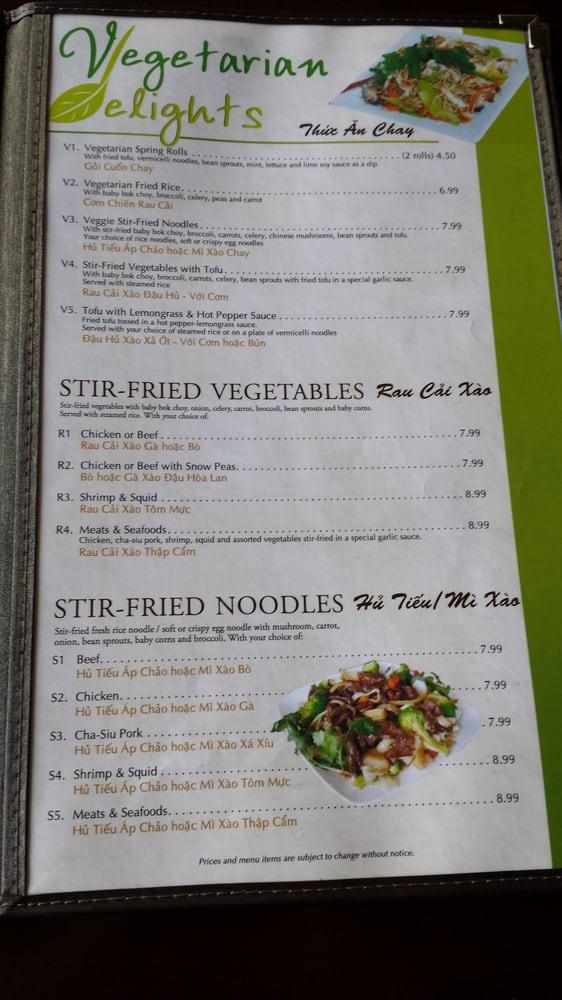 Menu at Pho Lena & Grill restaurant, Escondido