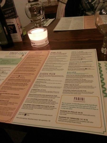 Menu at ASK Italian restaurant, Abingdon, Pulpit House