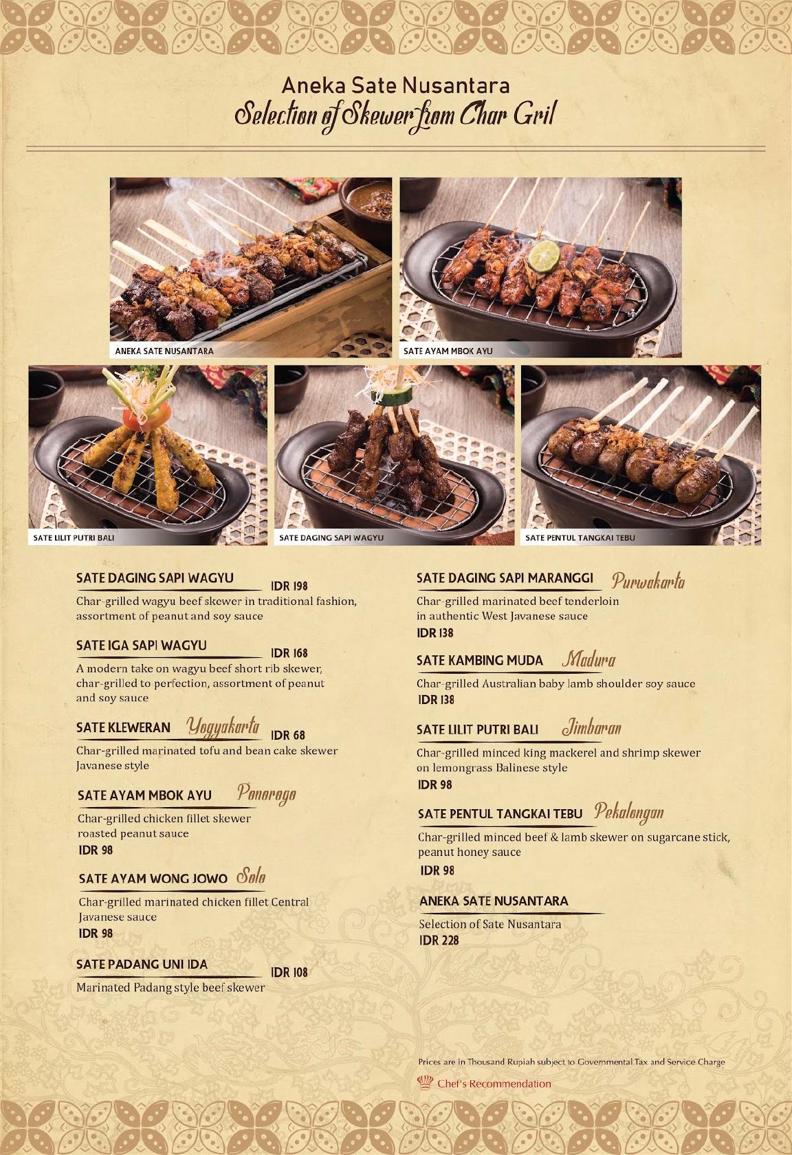 Menu at Harum Manis Restaurant, Jakarta, Apartemen Pavilion