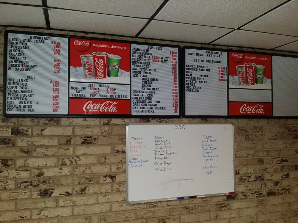 Carta de barbacoa Kwik Stop Grocery & Deli, Jacksboro