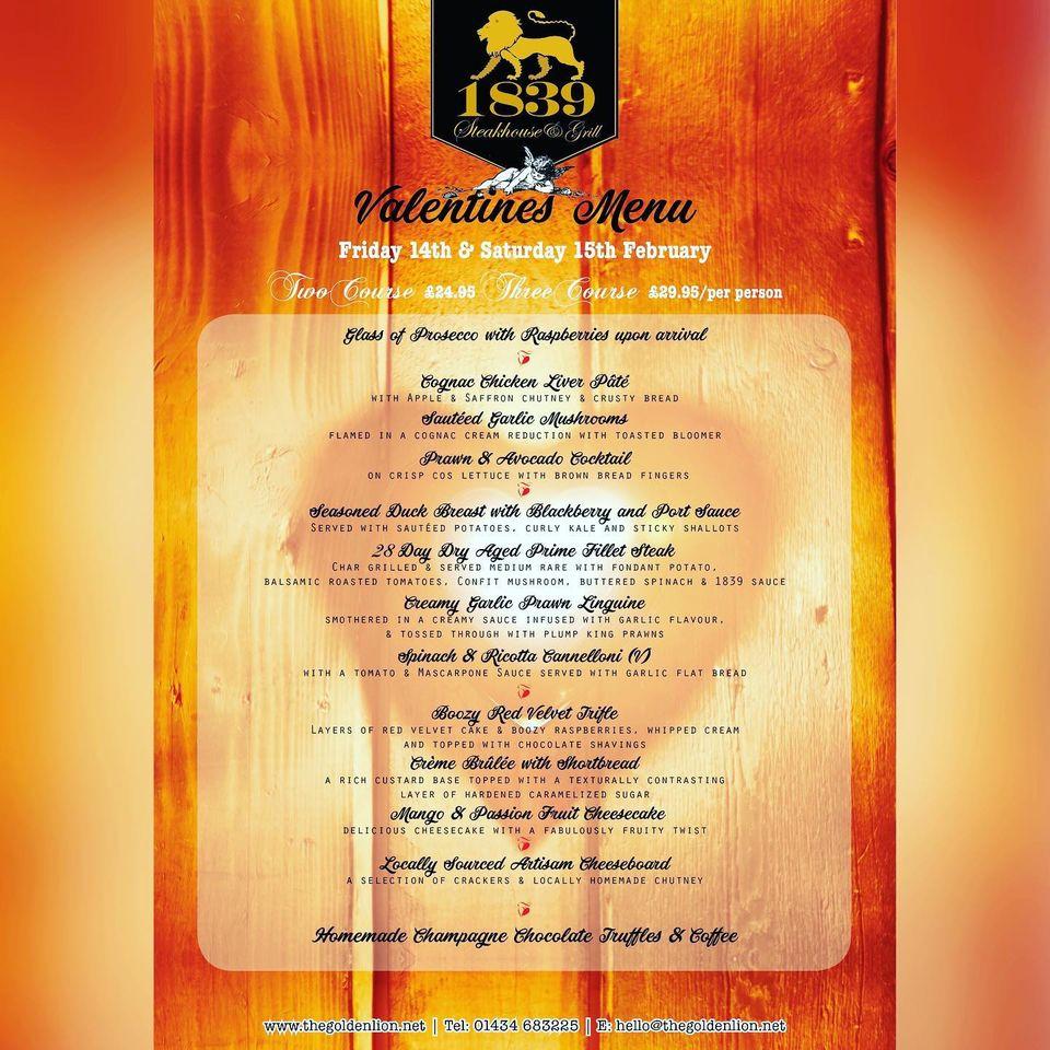 Menu at The Lion House pub & bar, Allendale