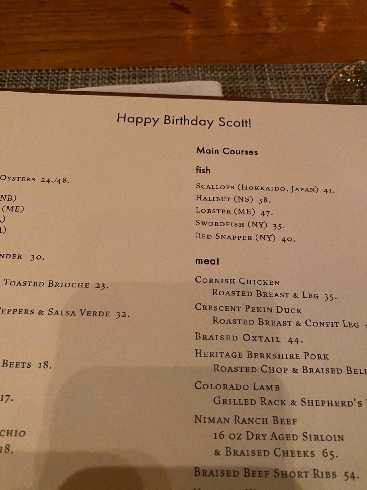 Menu at Craft pub & bar, New York City