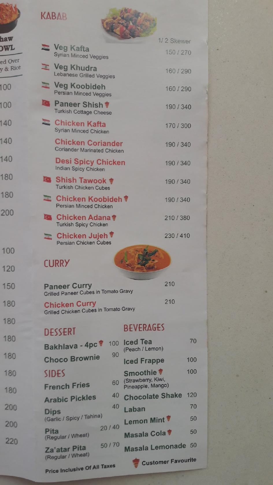 Menu at Shawarma Factory, Mumbai, Shop No. 5