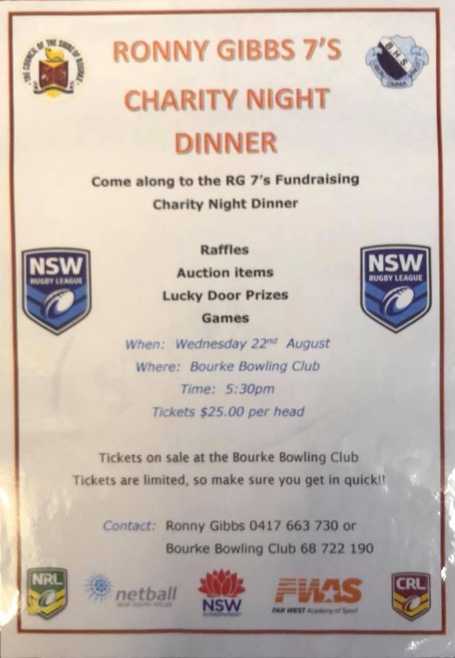Menu at Bourke Bowling Club, Bourke