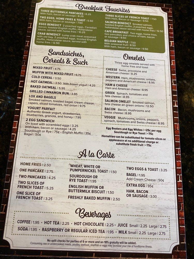 Menu at Camp Hill Cafe, Camp Hill