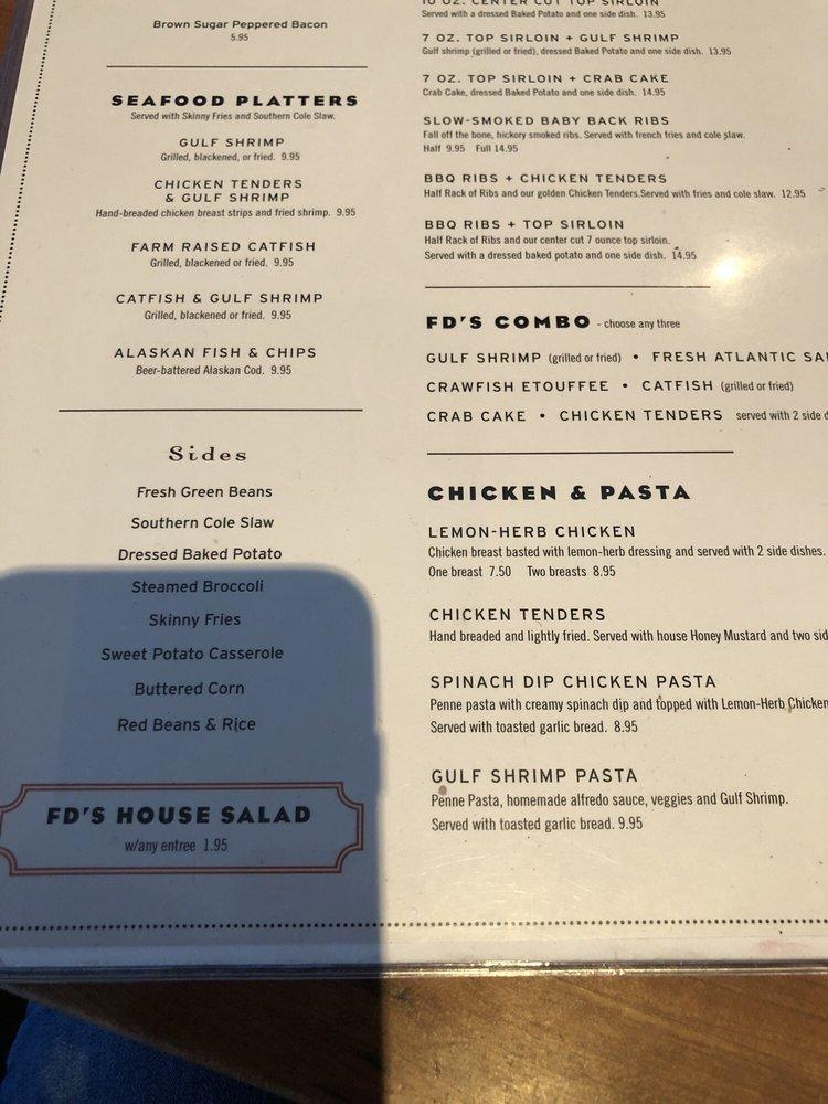 Menu at FD's Grill House pub & bar, Pflugerville