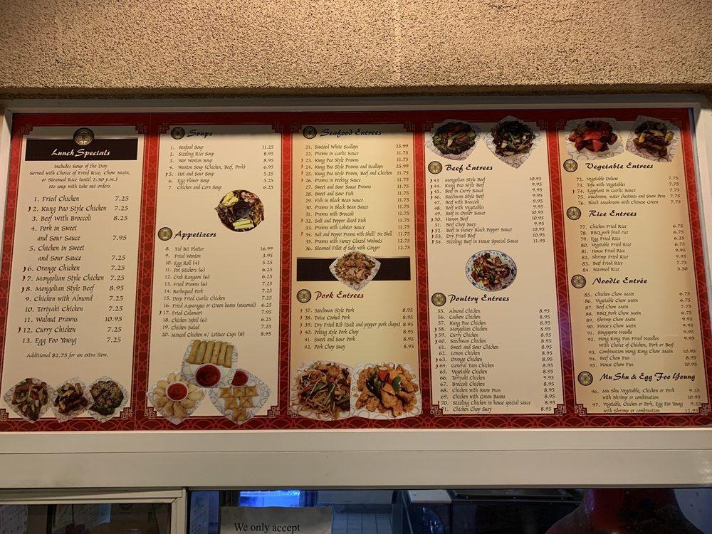Menu at Lone Tree Drive In Chinese restaurant, Brentwood