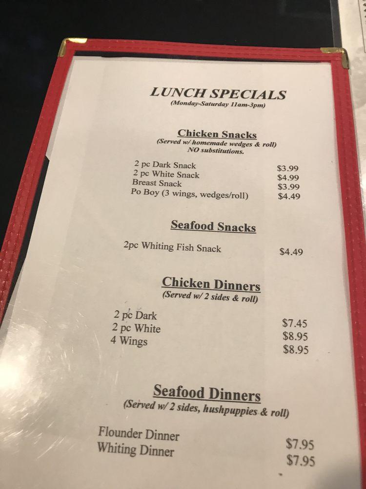 Menu at Mr. Charles Chicken & Fish Cambridge Commons restaurant, Charlotte