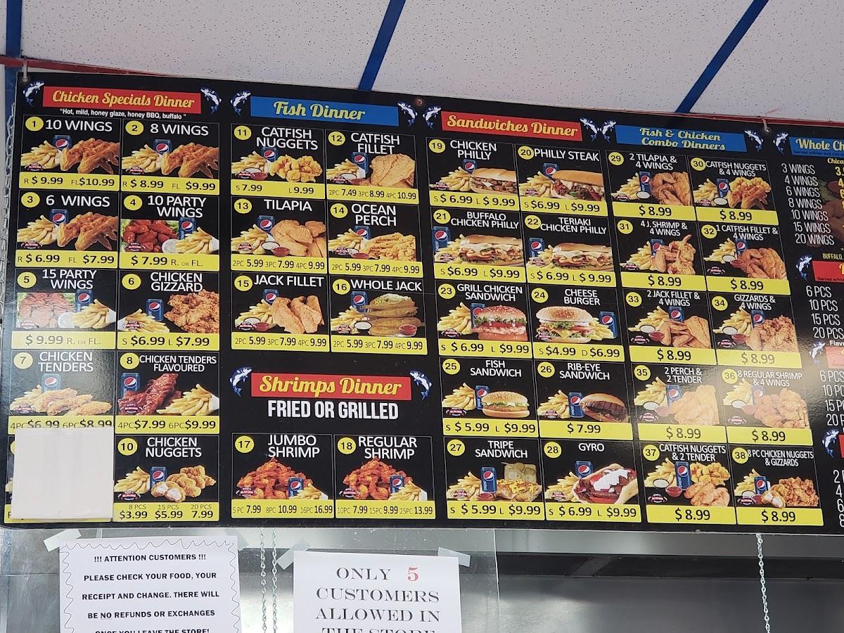 Menu at Pop's Grill, Fish & Chicken restaurant, Florissant