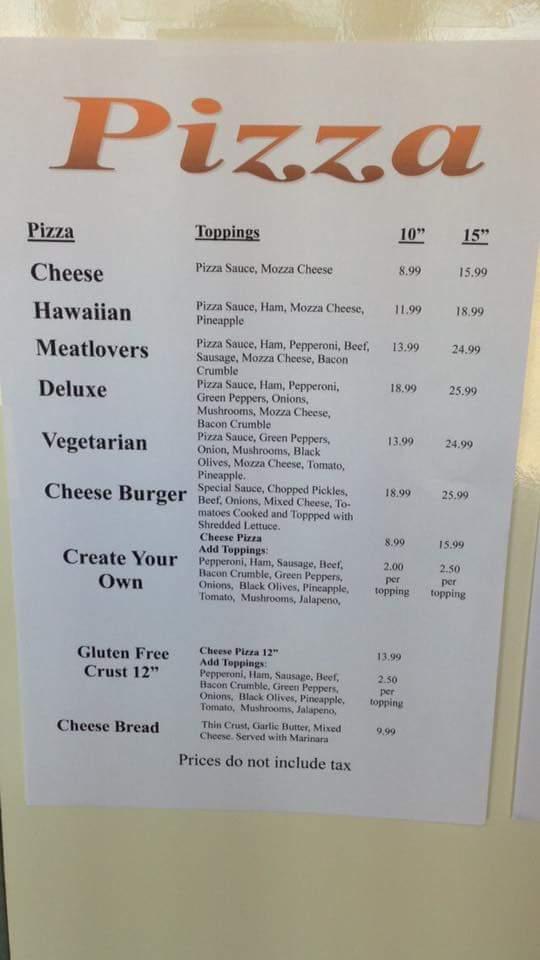 Menu at Summer Shack Drive Inn Restaurant, Carberry, Third Ave