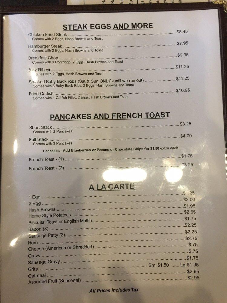 Menu at Darren's American Grill restaurant, Garland