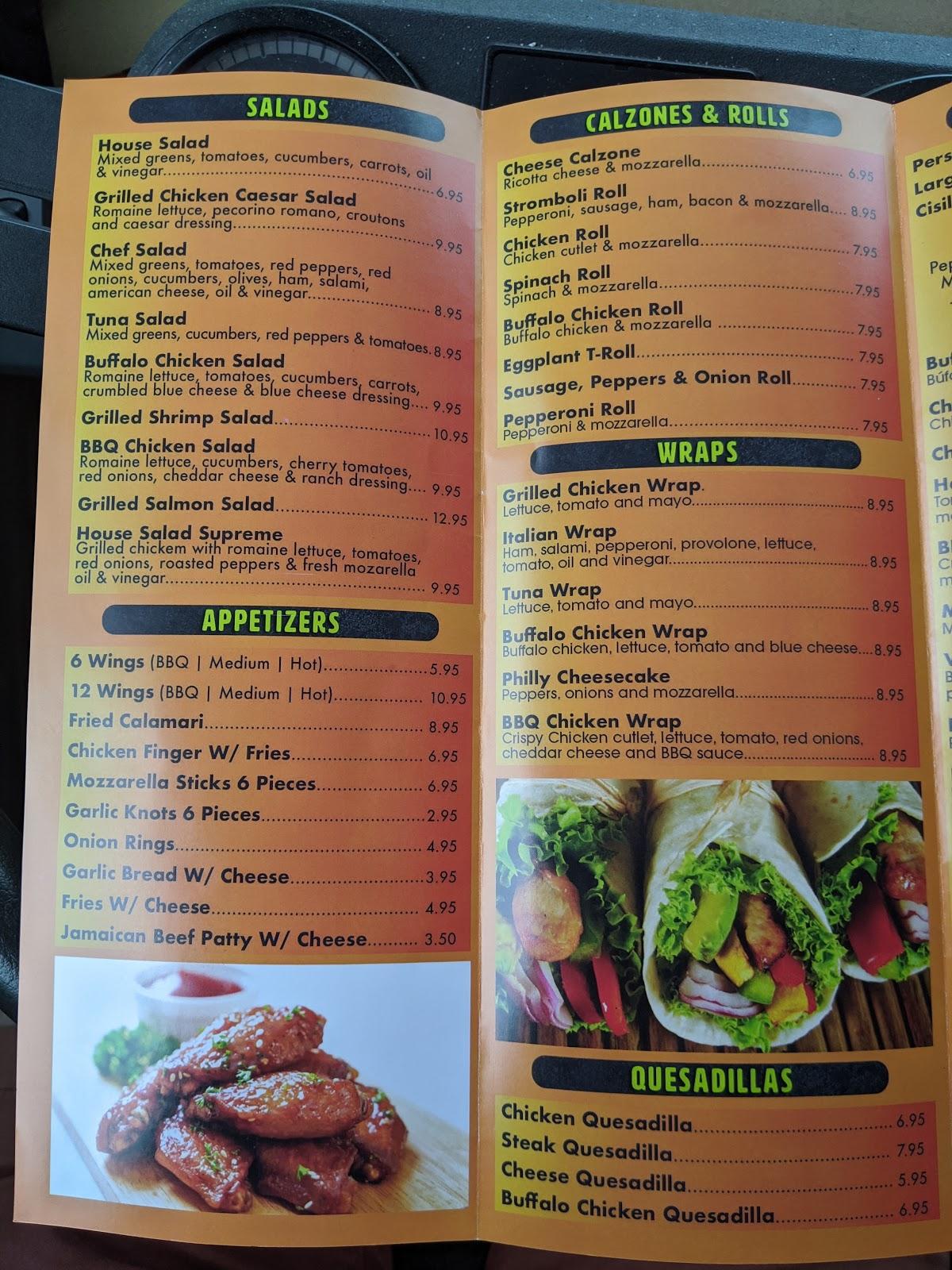 Menu at Ed's restaurant, Pomona
