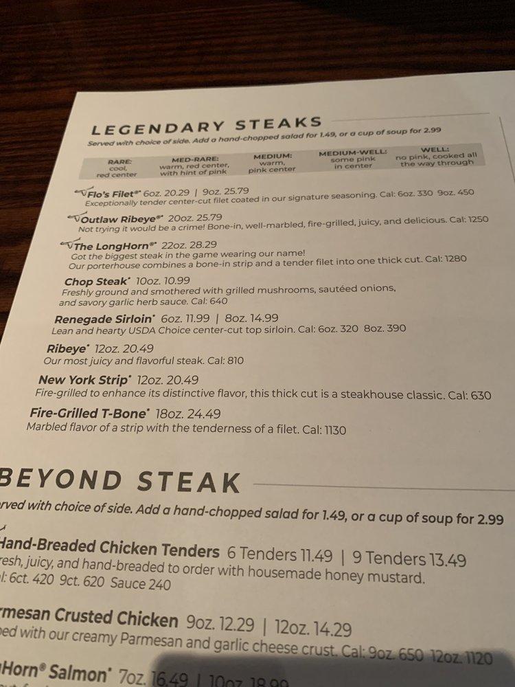 Menu at LongHorn Steakhouse, Gulf Shores, Gulf Shores Pkwy