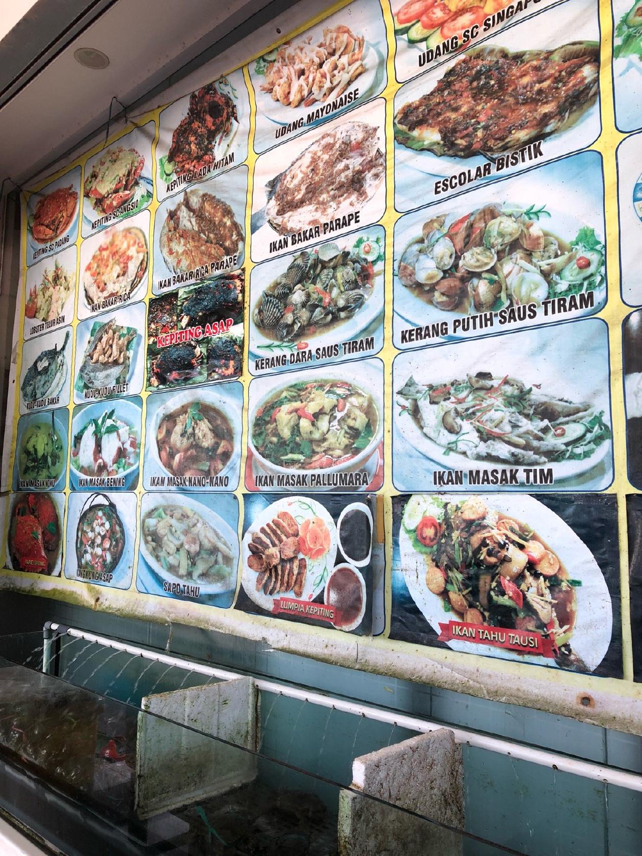 Menu at Restaurant Apong Seafood, Balikpapan