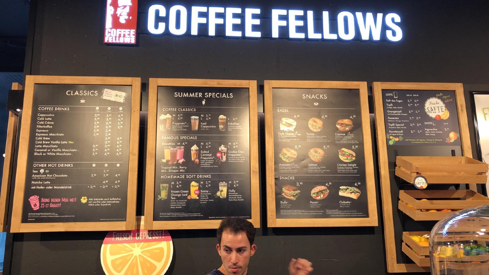 Speisekarte von Coffee Fellows - Kaffee, Bagels, Frühstück cafe, Berlin ...
