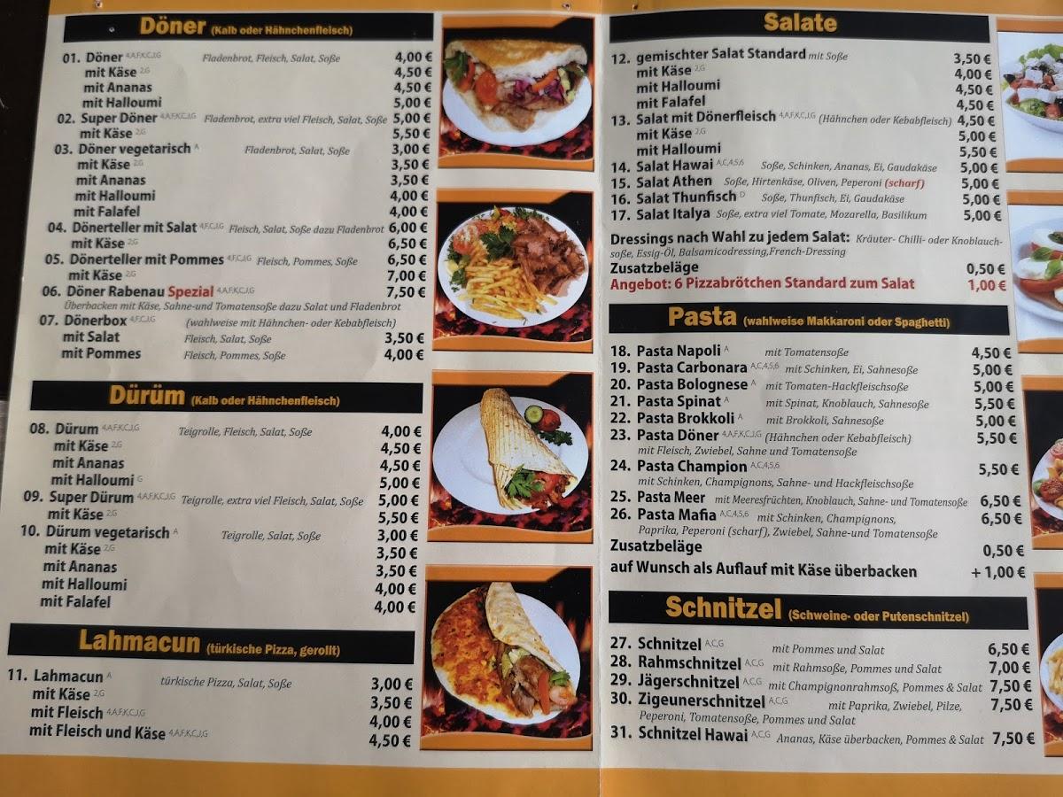 Speisekarte von Aslan Kebab Haus, Rabenau