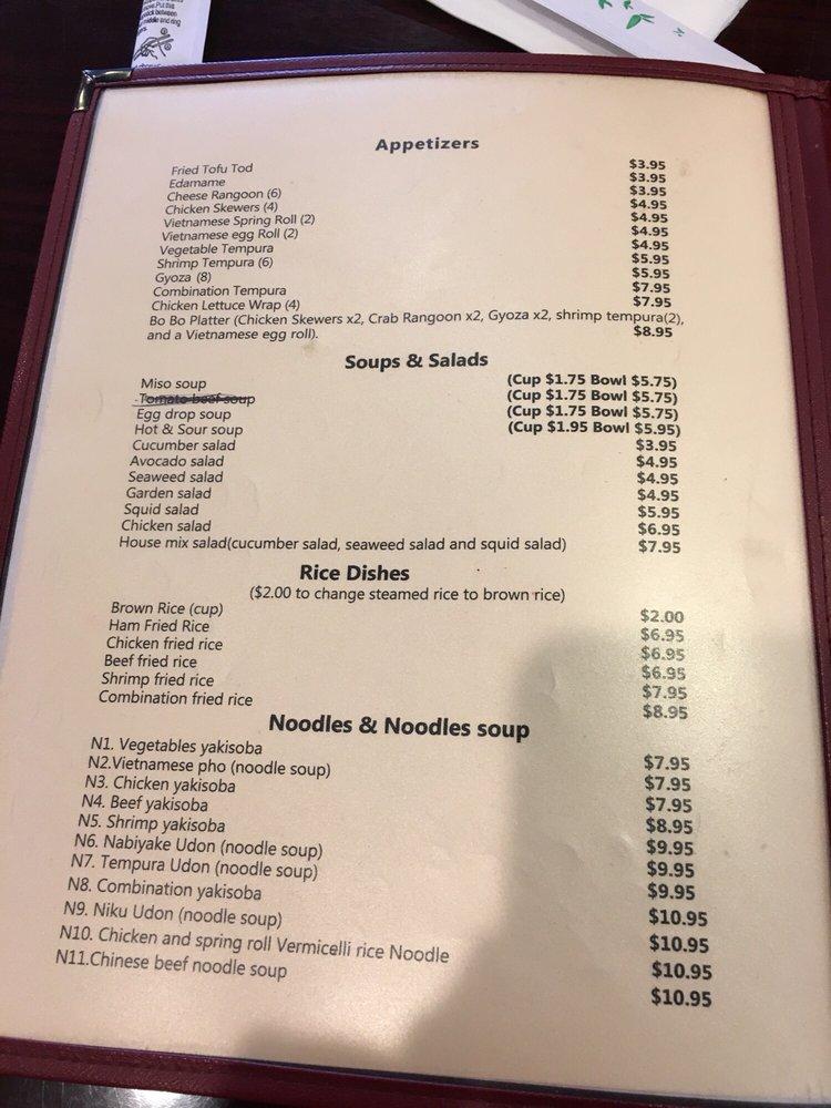 Menu at Golden Ginger restaurant, Clearfield