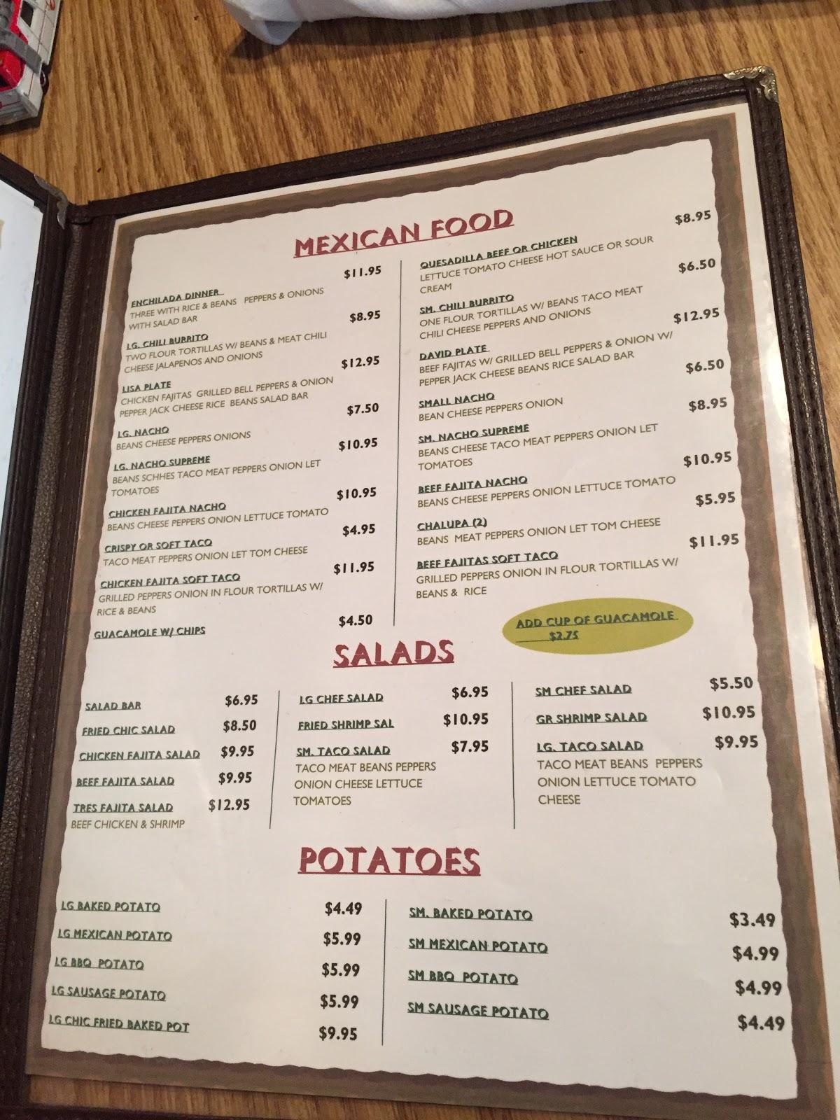 Menu at RANCHER'S steakhouse, Gatesville