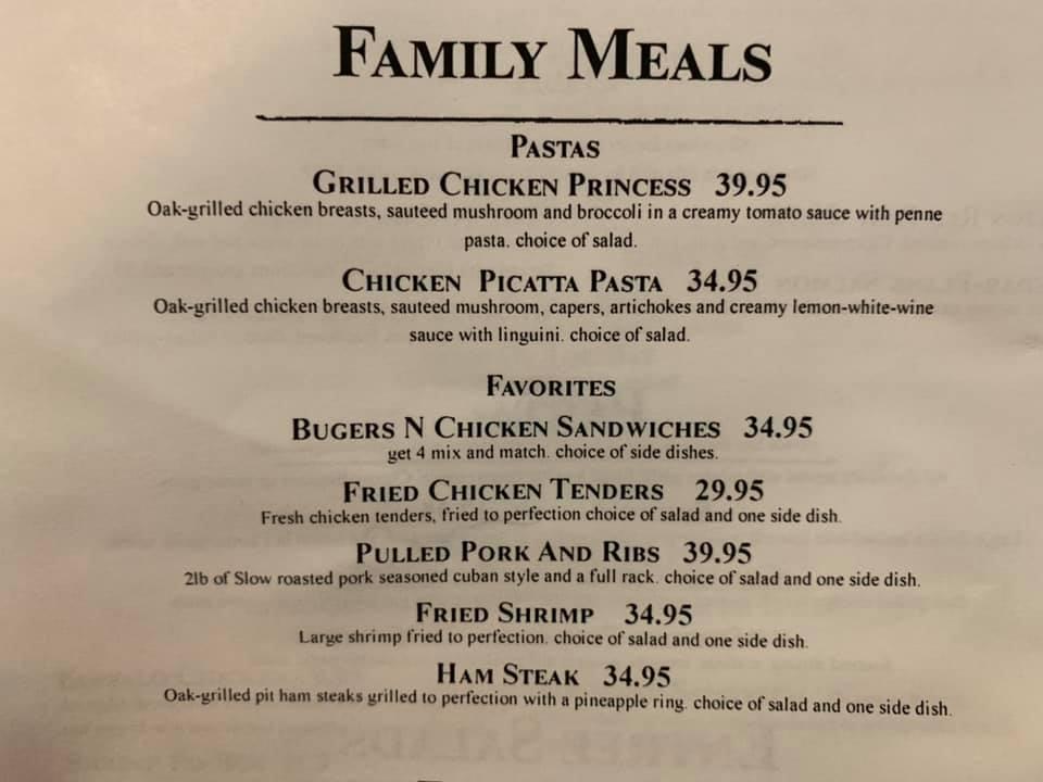 Menu at Ballyhoo Grill restaurant, Gainesville