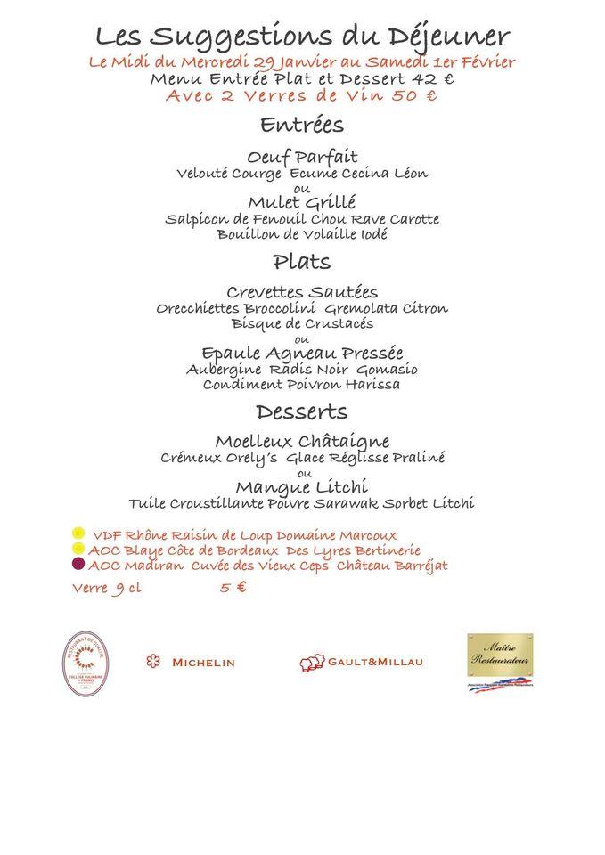 Menu at La _ Maison dans le Parc restaurant, Nancy