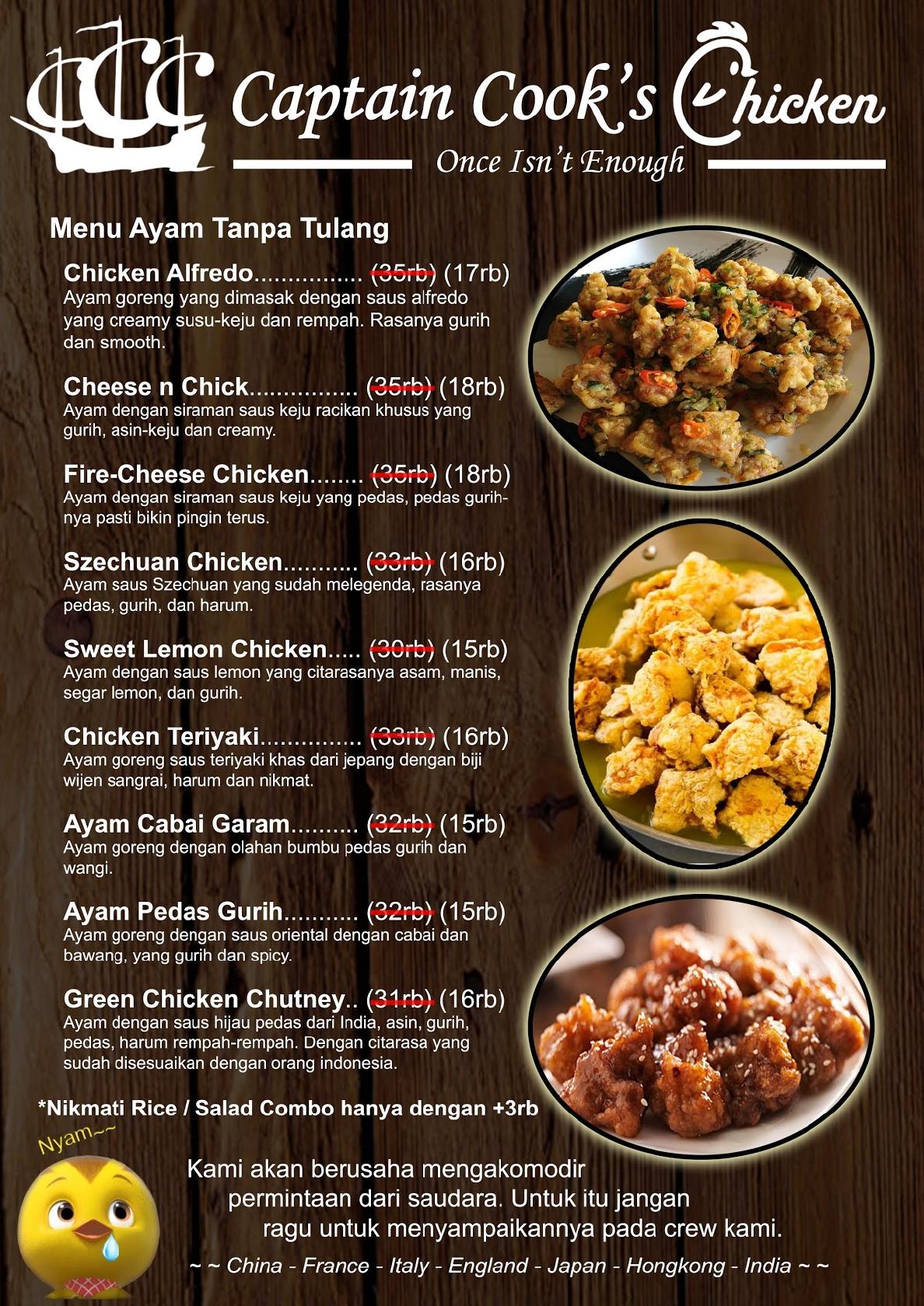 Menu at Captain Cook's Chicken @Murnimart restaurant, Pancoran