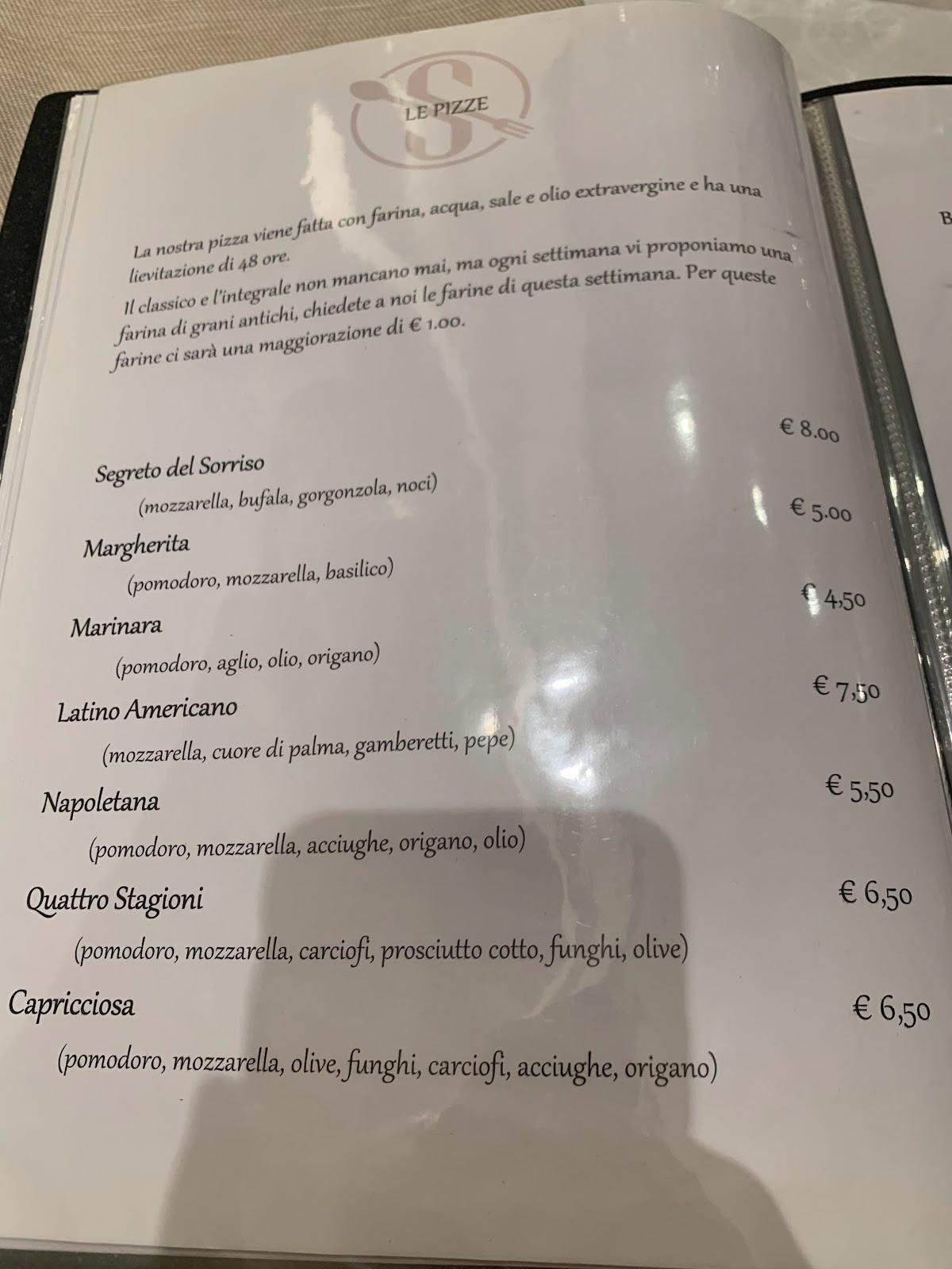 Menu da Il Segreto Del Sorriso ristorante, Vigevano