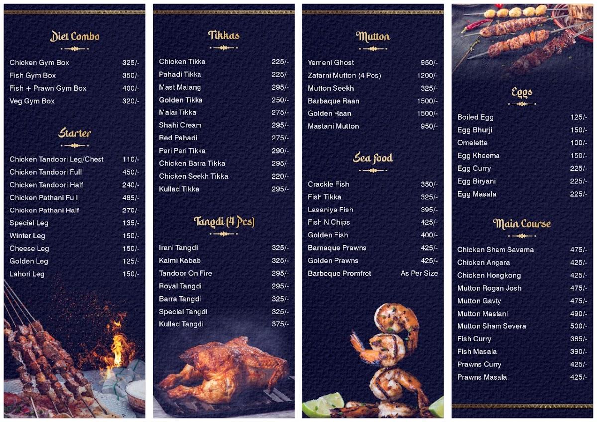 Menu at Sigdi Express, Vadodara, G-234