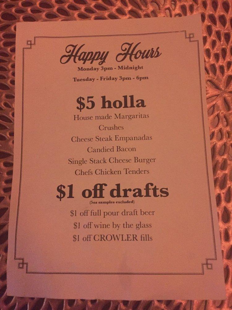 Menu at White Rabbit Gastropub, Frederick
