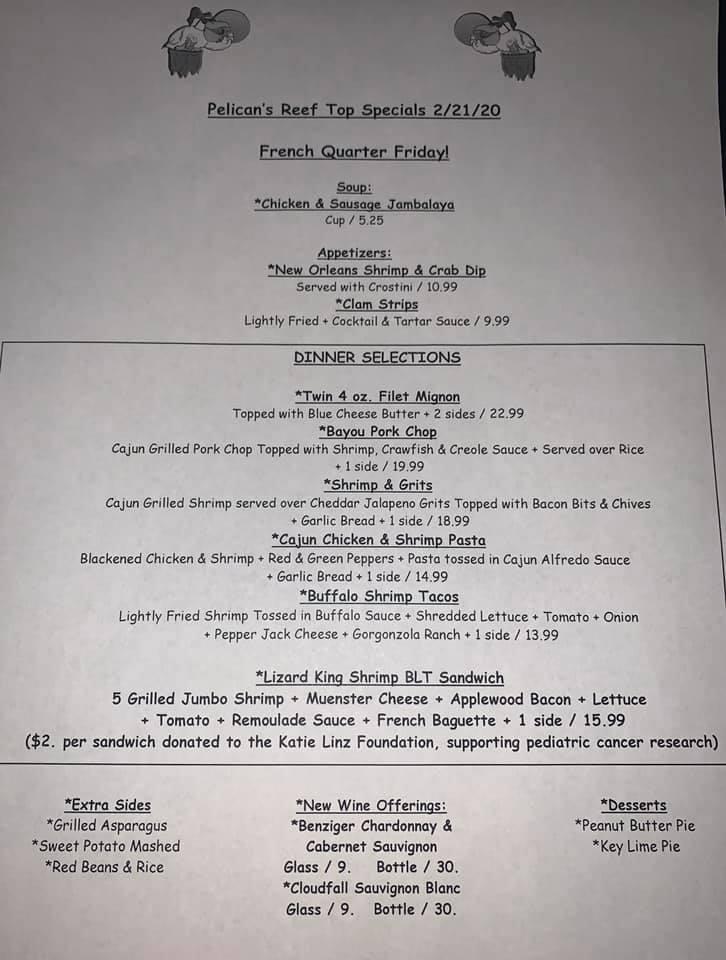 Menu at The Reef Top Bar & Grill, Cincinnati