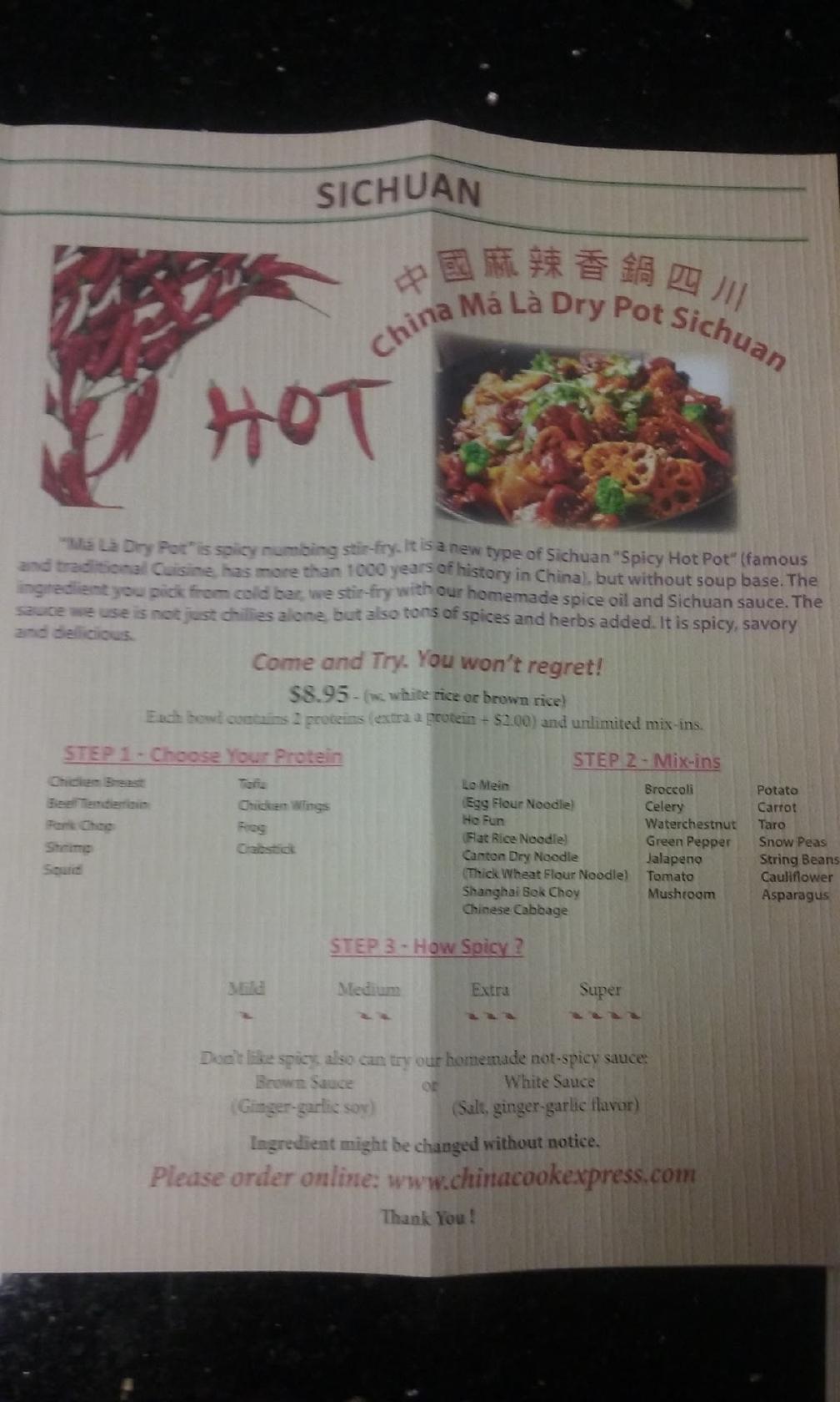 Menu at China Cook Restaurant, Somerdale, 711 Evesham Rd #15