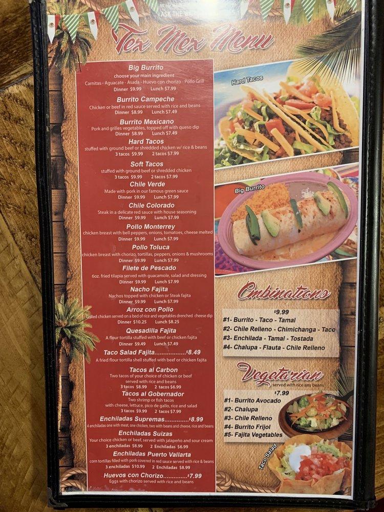 Menu at La Cabana Mexican & Seafood restaurant, Lexington