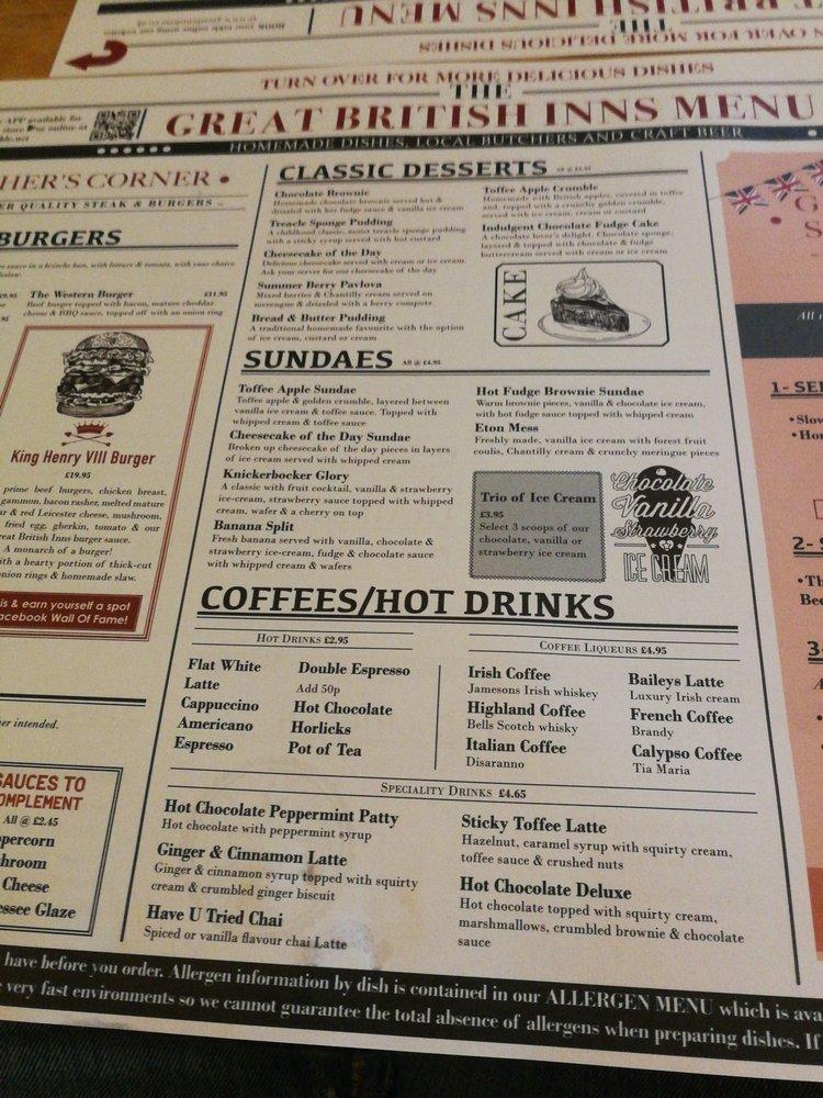 Menu at The Three Trees pub & bar, Emerson Valley