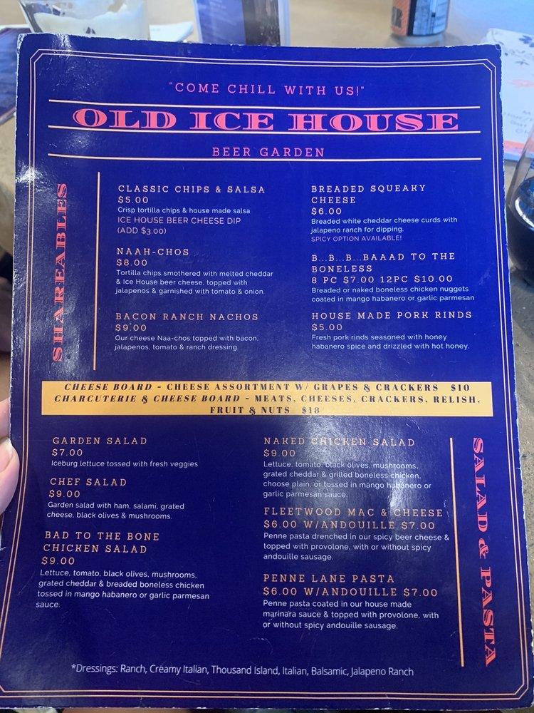 Menu at Old Ice House Durant restaurant, Durant