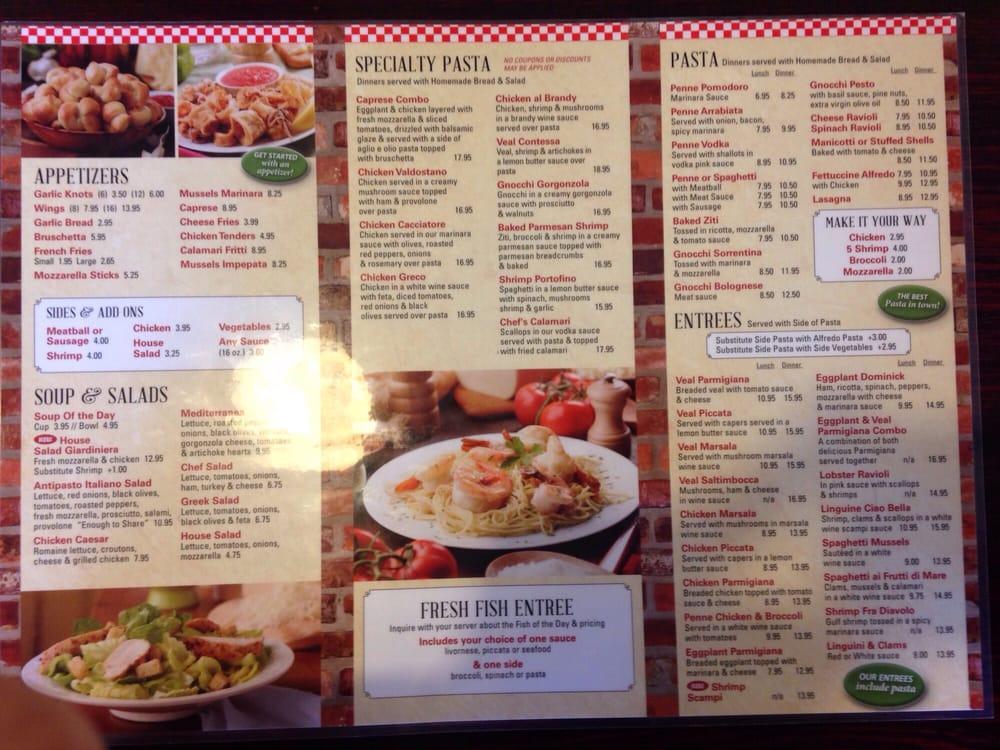 Menu at Ciao Bella Pizza & Pasta restaurant, Lakeland, N Socrum Loop Rd