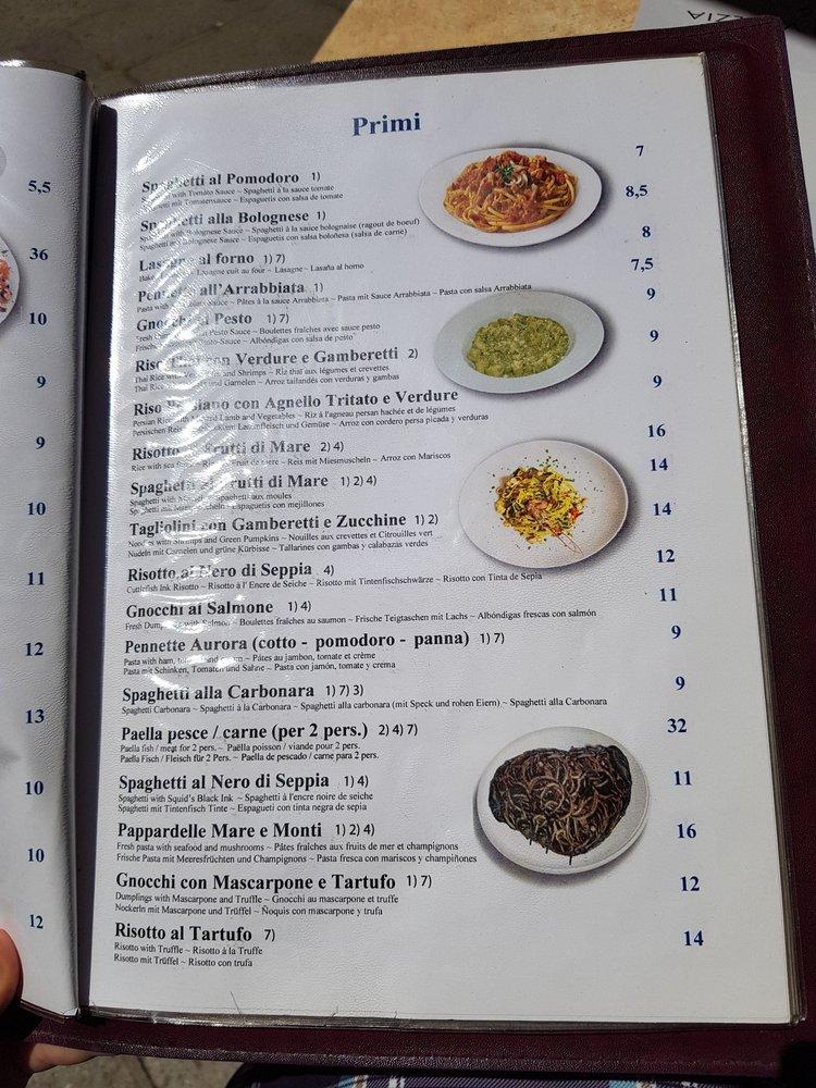 Menu da Ristorante Pizzeria Al Faro, Venezia, Calle Ghetto Vecchio