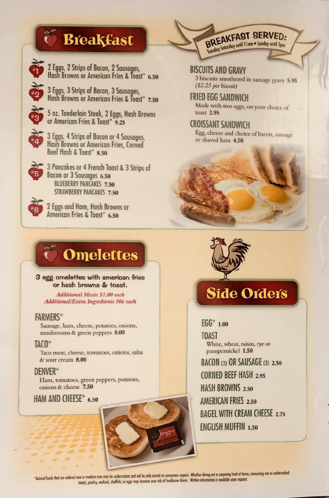 Menu at Edgewater pub & bar, Marinette