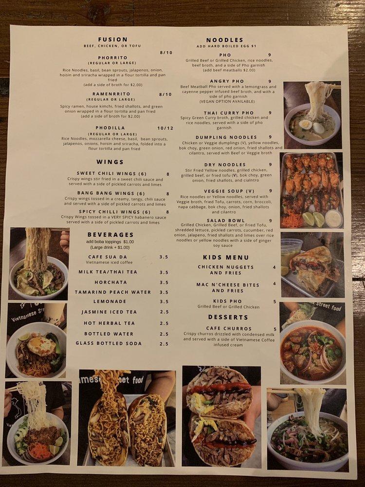 Menu at Cris and John restaurant, Dallas