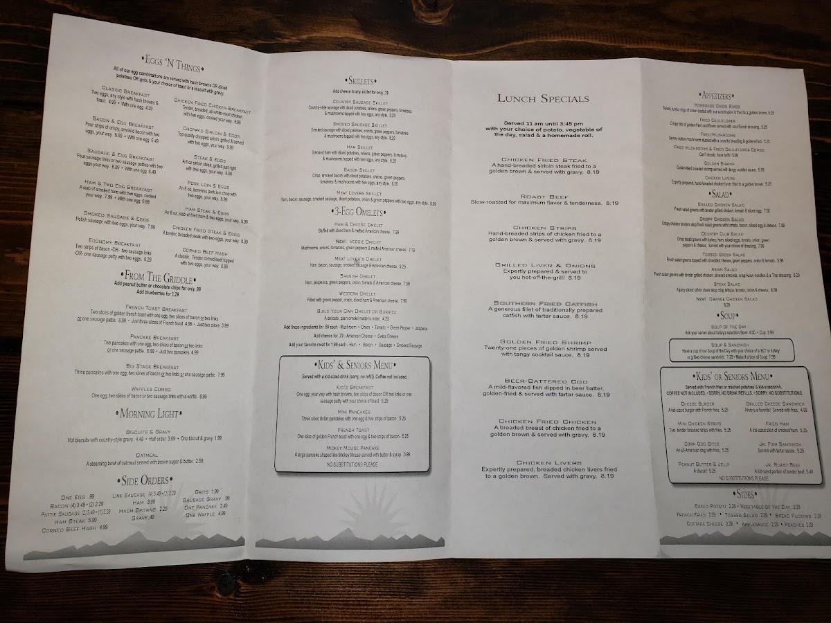 Menu at Country Cafe, Wichita, S Seneca St