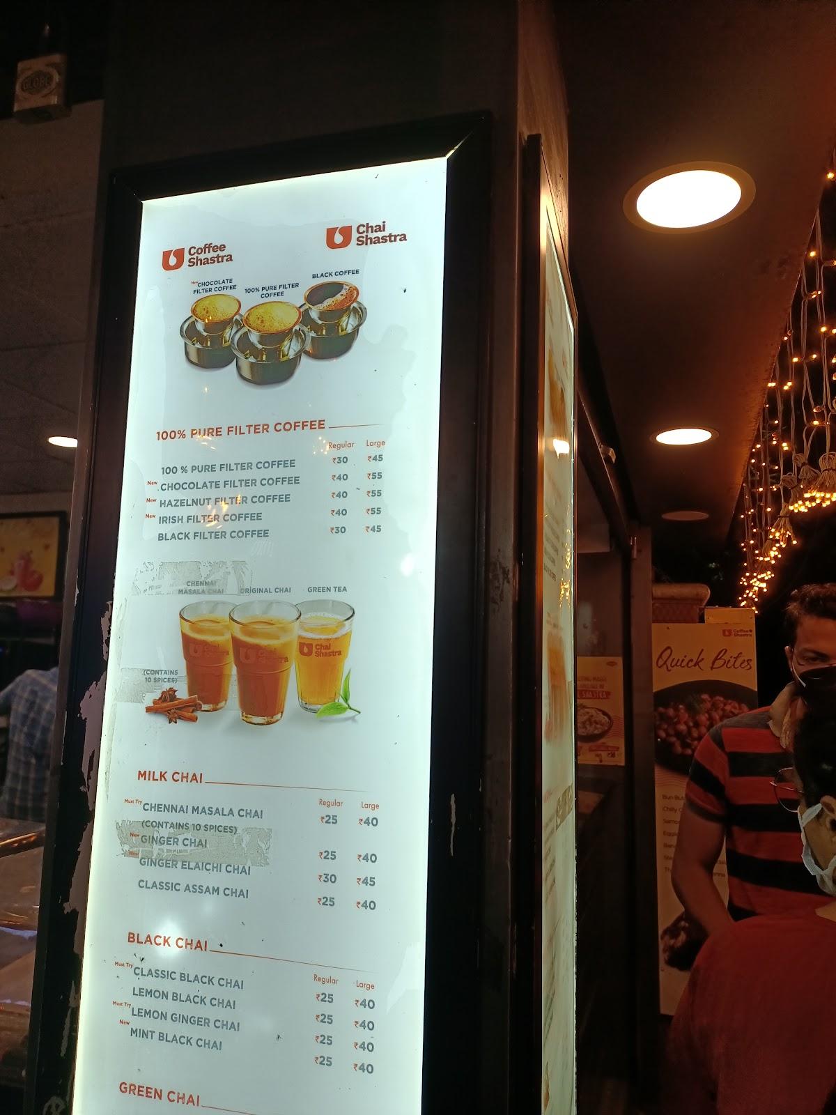 Menu at Coffee Shastra - T.Nagar, Chennai, Coffee Shastra
