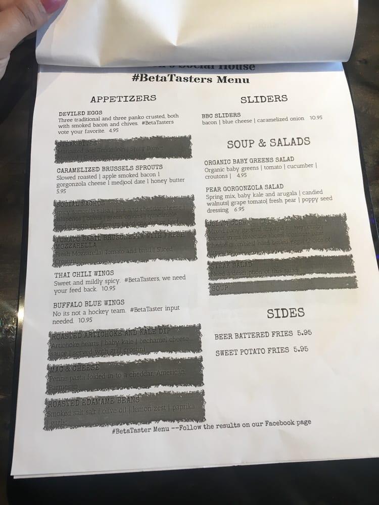 Menu at Colton's Social House steakhouse, Clovis, Shaw Ave