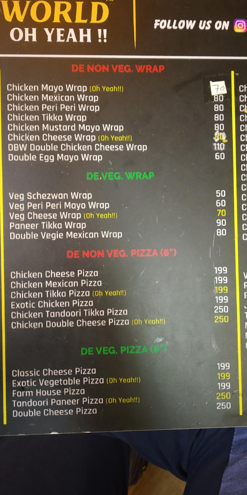 Menu at DBW De Burger World, Mumbai, POONAM RESIDENCY