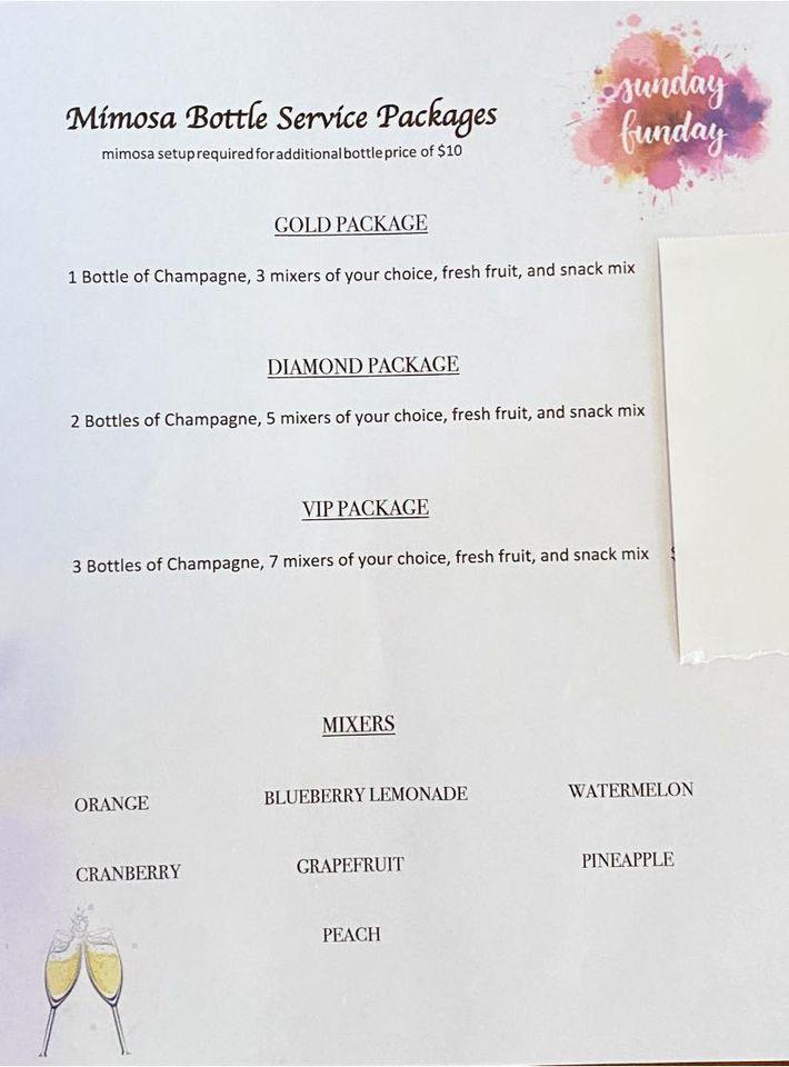 Menu at Fitter's Pub, Warrensburg