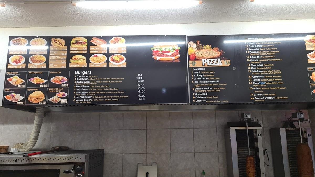 Menu at Mavi Imbiss, Wil