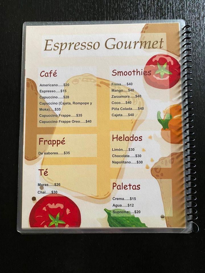 Menu at Fonda Típica Verónica. restaurant, Cuernavaca
