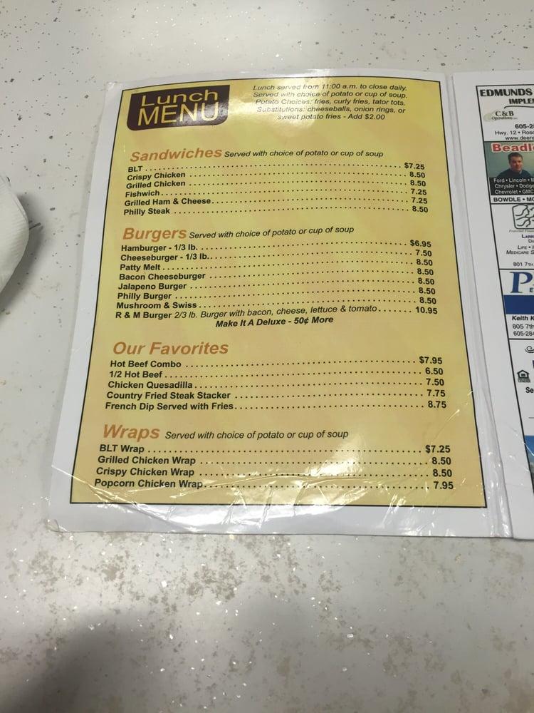Menu at Ricky's Restaurant & Lounge, Roscoe