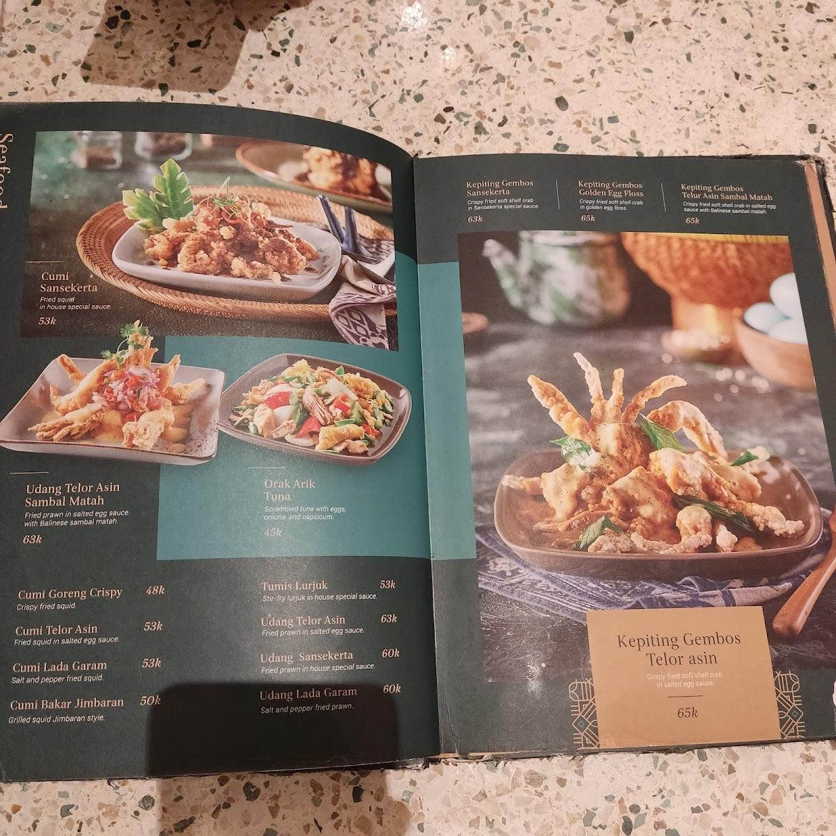 Menu at Sansekerta - The Authentic Taste Of Indonesia restaurant, Surabaya