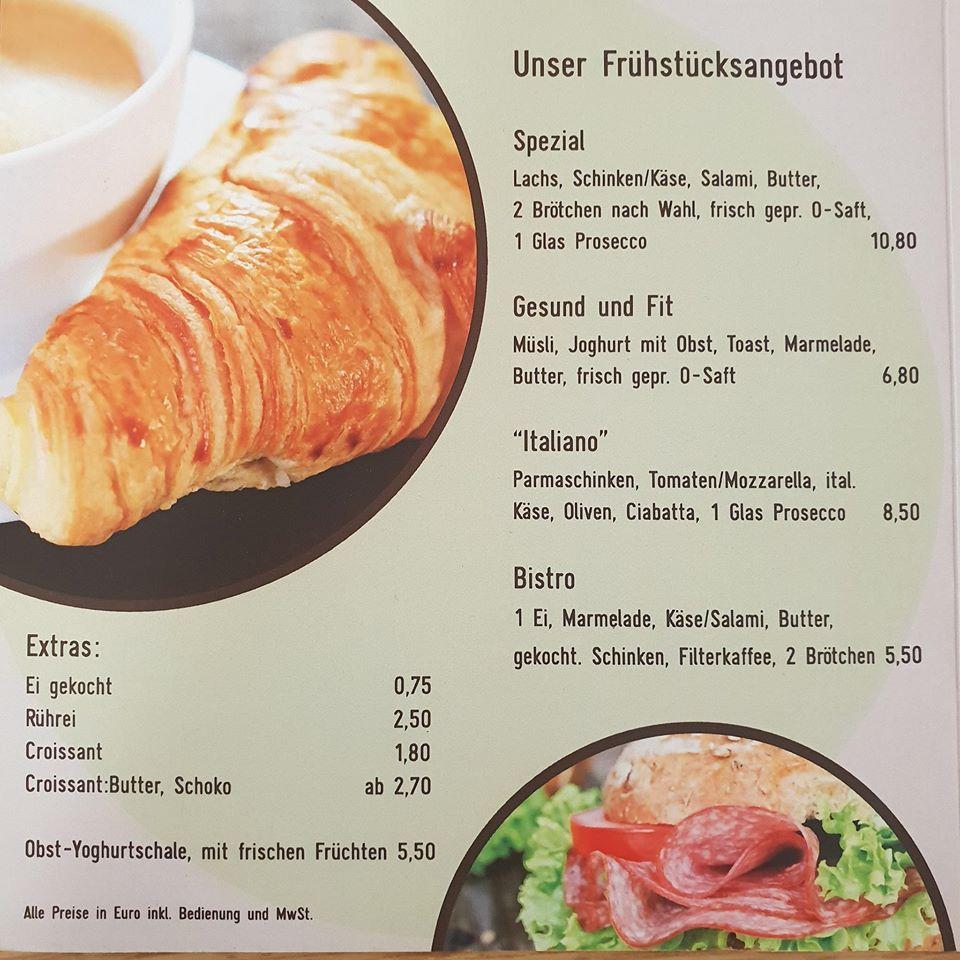 Menu at Bistro am Berliner Platz restaurant, Mönchengladbach