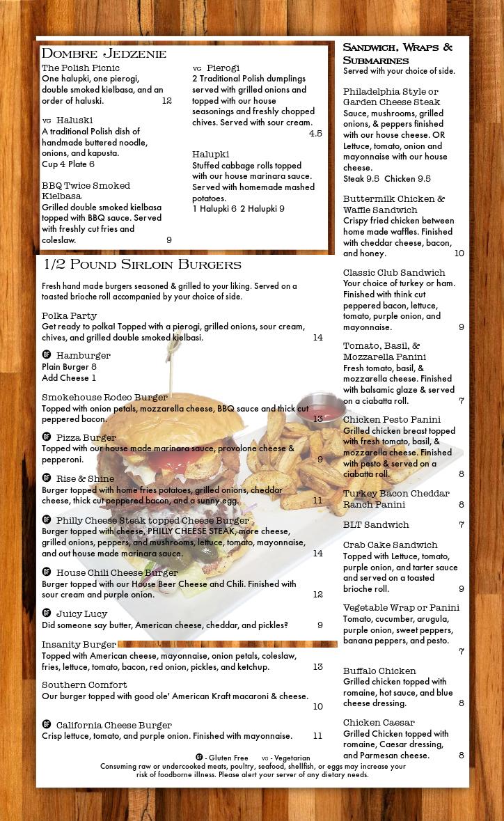 Menu at Dining Room at Sweet Tooth Cafe, Shamokin