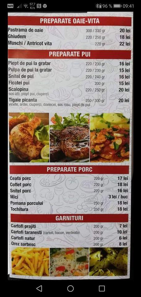 Menu at Perla Dobrogei, Medgidia, Soseaua Constantei 9